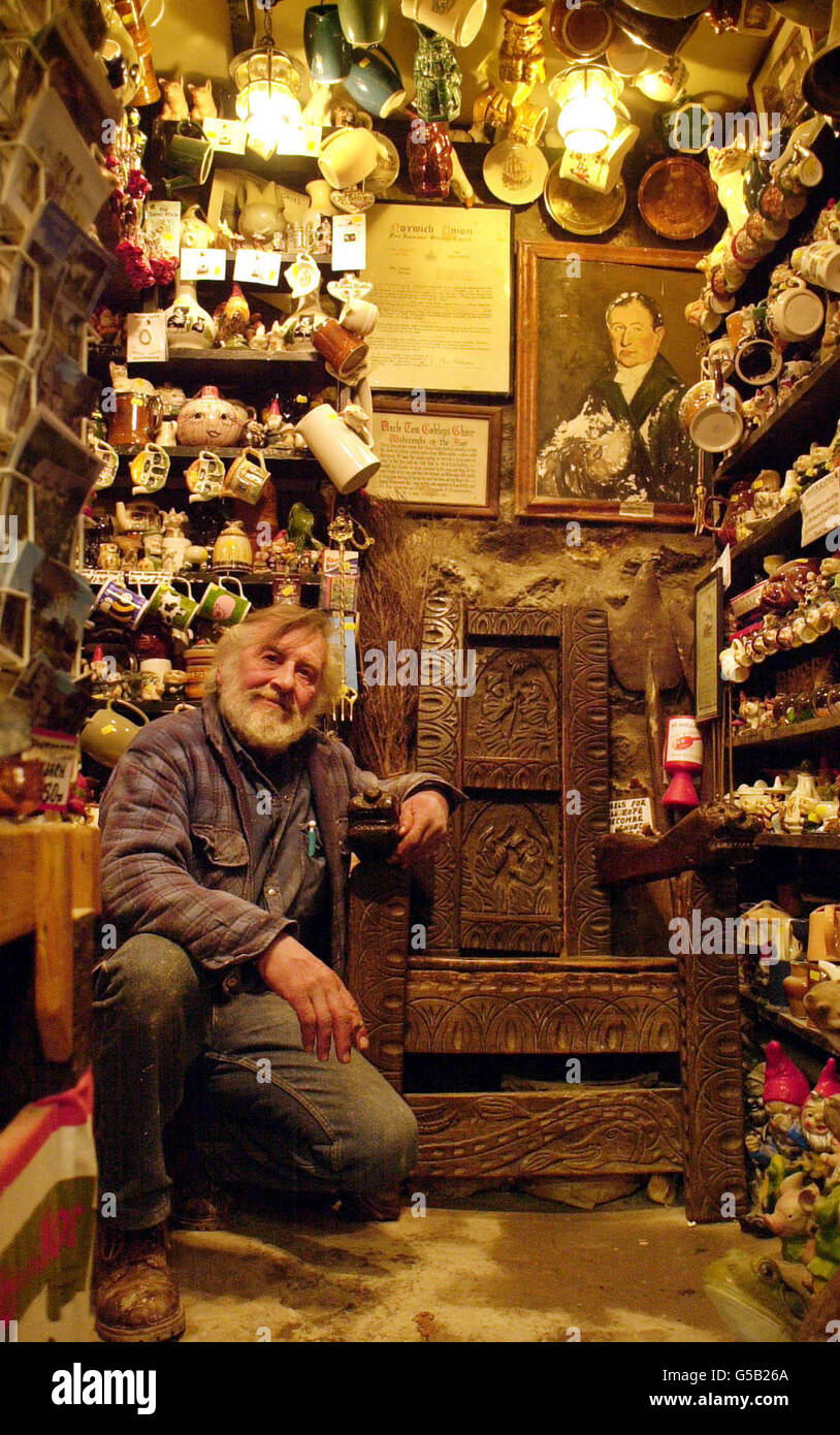 Shopkeeper Peter Hassall alongide the legendary Uncle Tom Cobley's ...