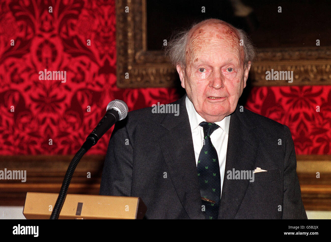 Lord Charteris speaks at a reception at St. James's Palace for the ...