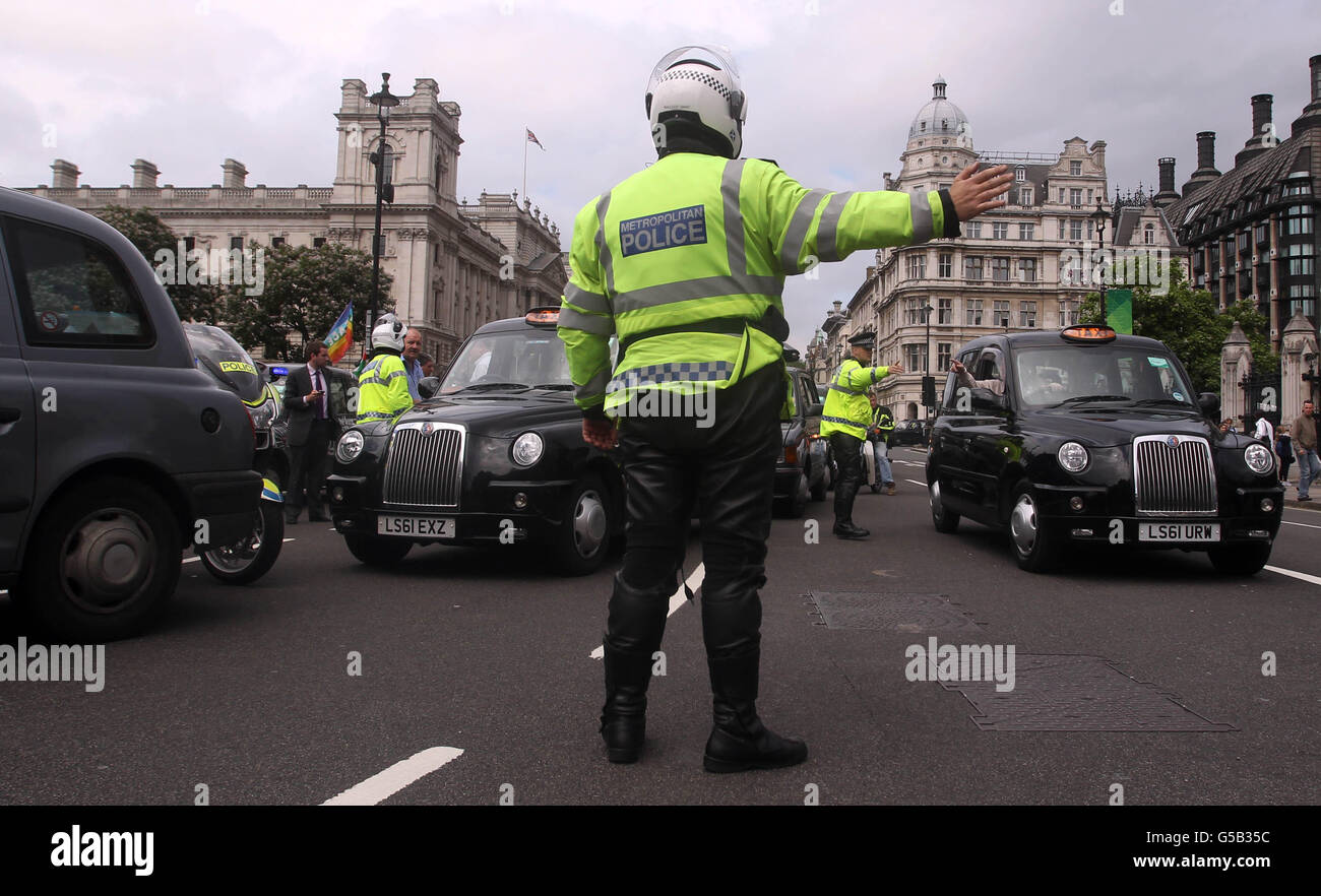 Taxi driver protest Stock Photo - Alamy