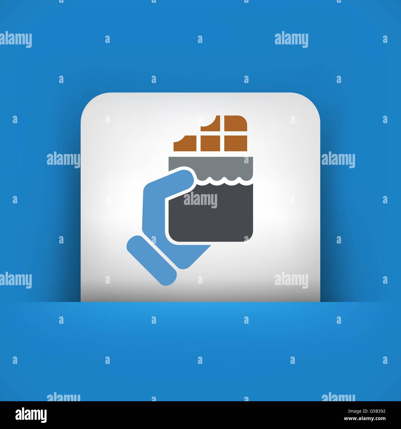 Hand hold chocolate bar Stock Vector Images - Alamy