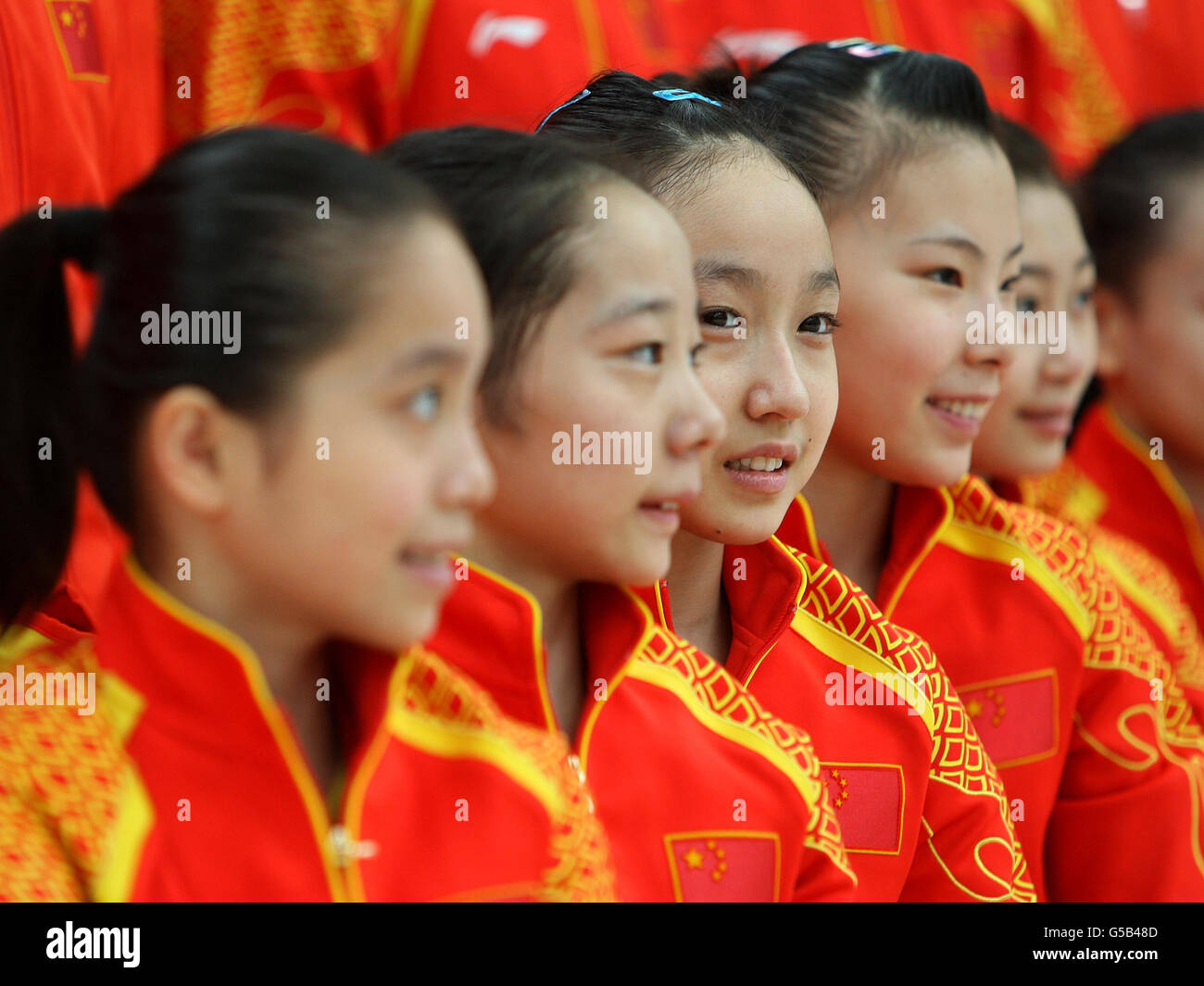Olympics - Chinese Gymnastic Team Training - Salto Gym Stock Photo - Alamy
