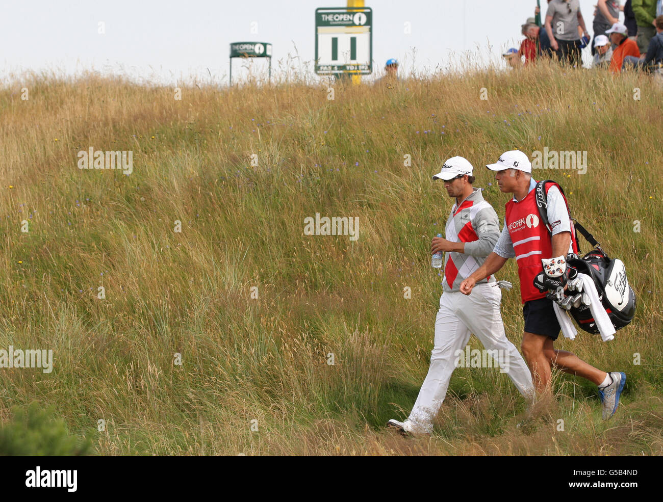 Australia's Adam Scott and caddie Steve Williams during day three of ...