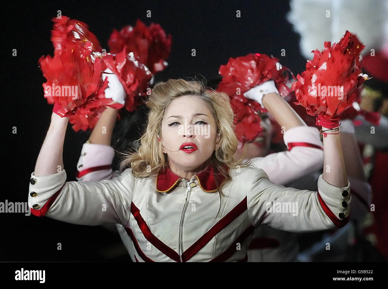 Madonna performs at Murrayfield Stadium in Edinburgh, Scotland Stock ...