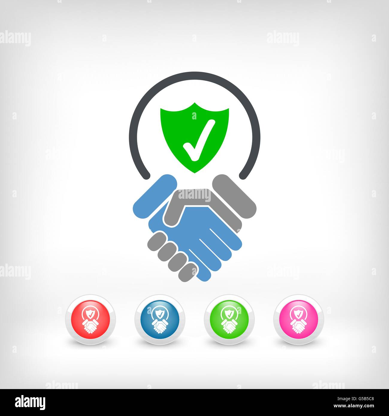 Trust for protection icon Stock Vector Image & Art - Alamy