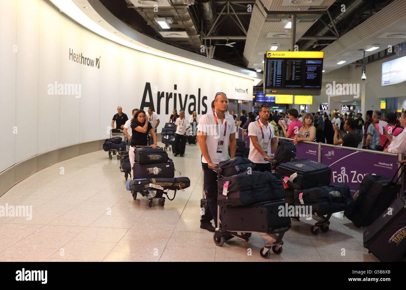 London Olympic Games - Olympic Team Arrivals - Wednesday - Heathrow ...