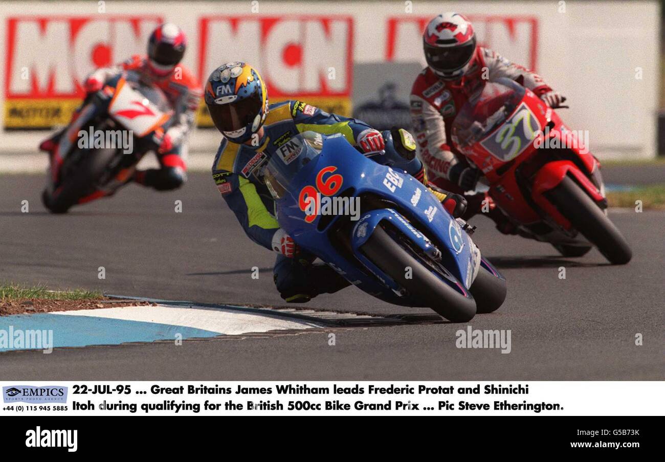 22-JUL-95, Great Britains James Whitham leads Frederic Protat and ...