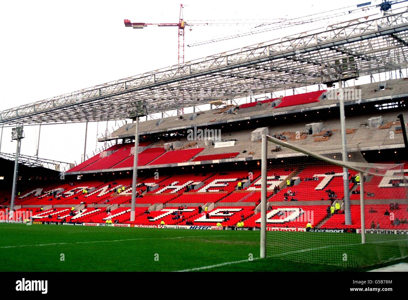 Manchester uniteds new stand under construction hi-res stock ...