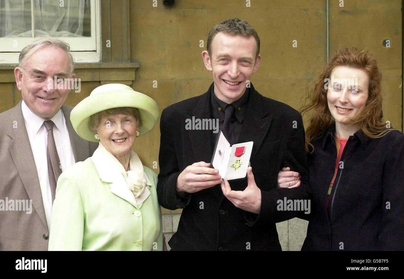 Peter Jenkinson with his father David, mother Maureen and sister Claire ...