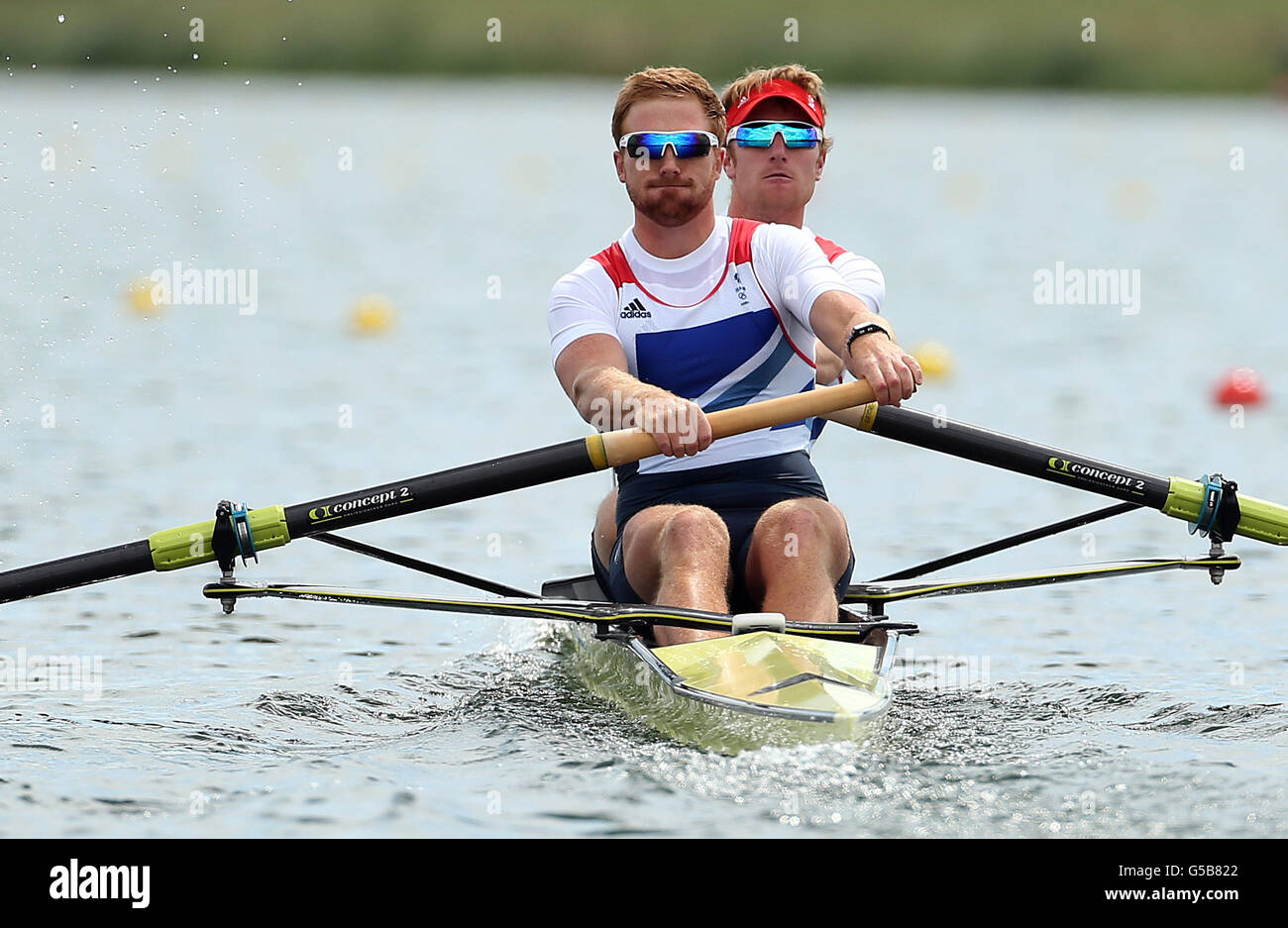Great Britain's Will Satch (left) and George Nash in action in the ...