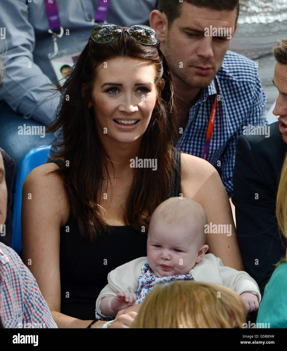 Peta Todd, girlfriend of Great Britain's Mark Cavendish watches from ...