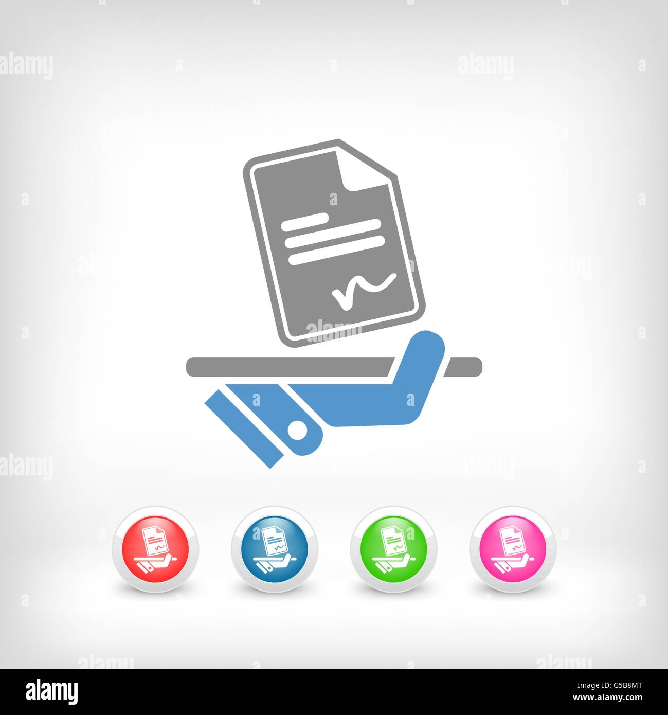 Sign on document icon Stock Vector Image & Art - Alamy