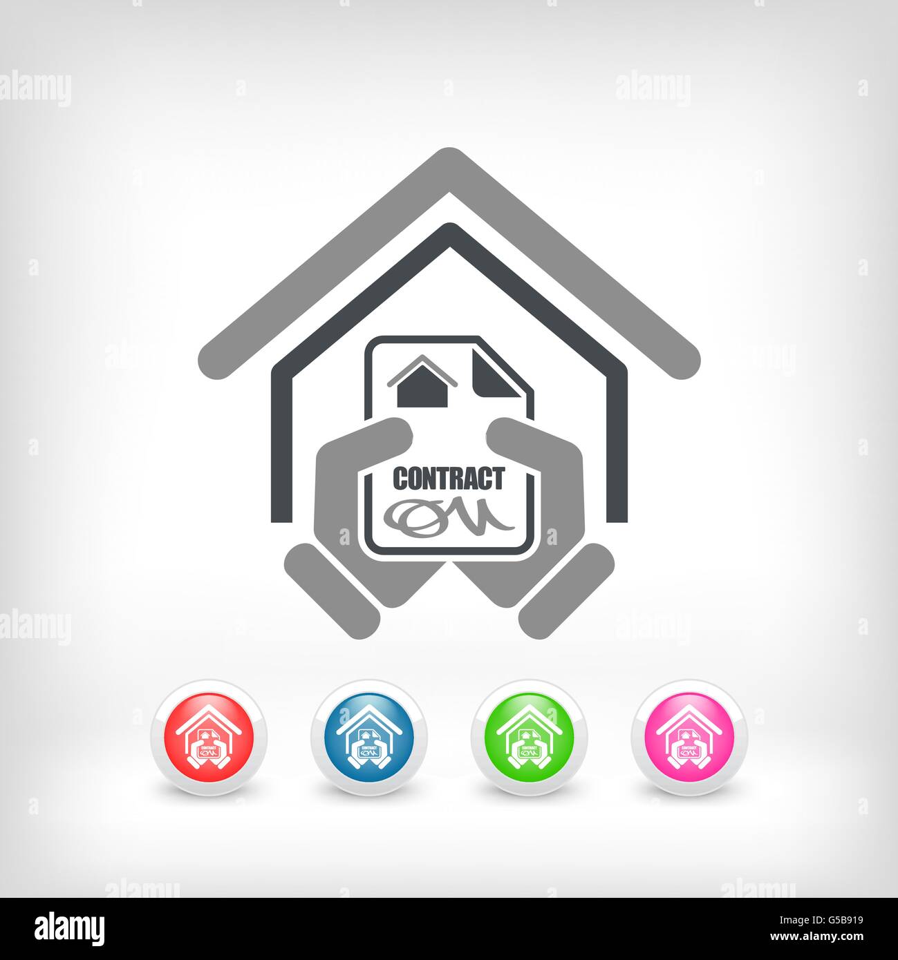 House contract icon Stock Vector Image & Art - Alamy