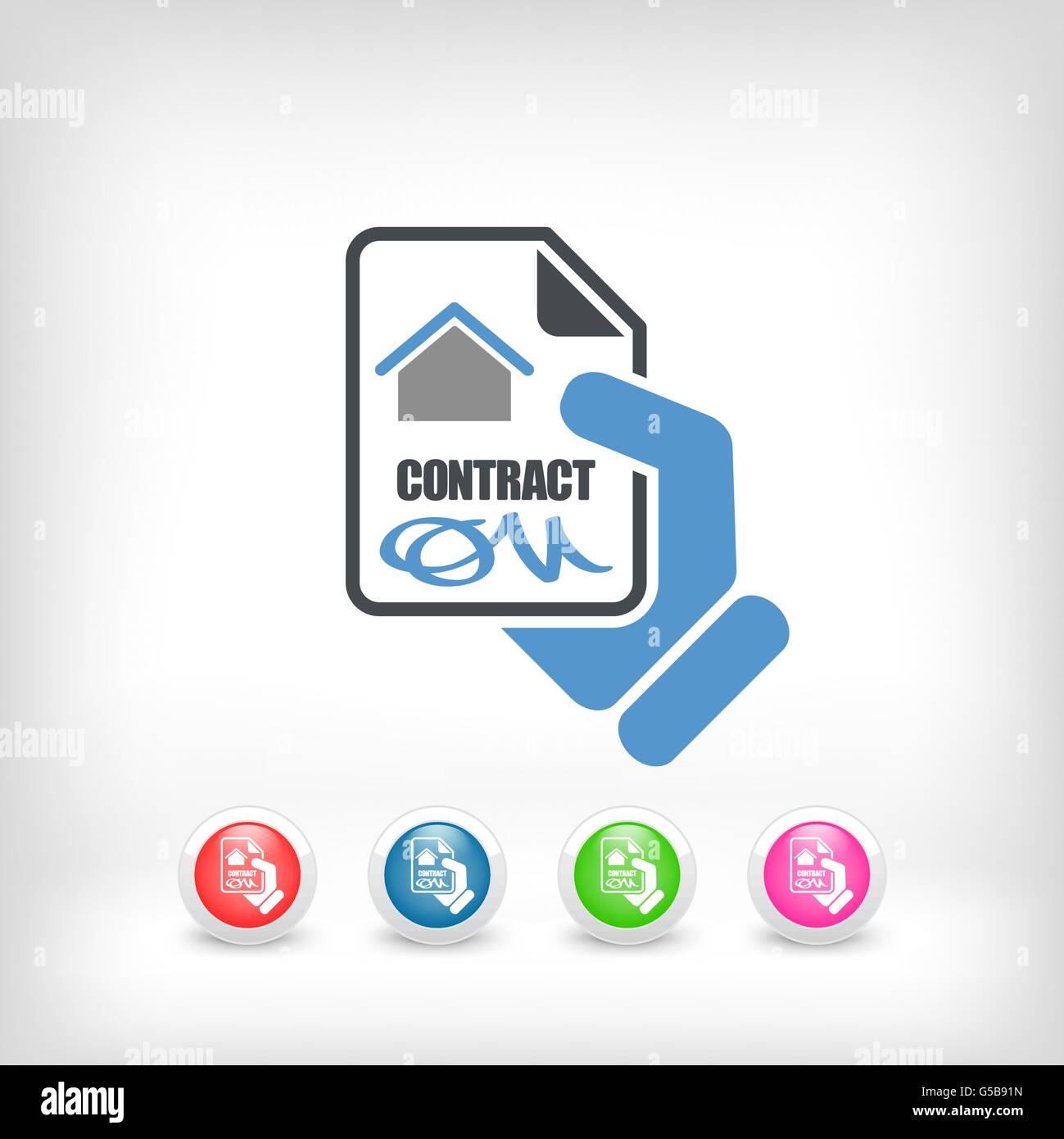 House contract icon Stock Vector Image & Art - Alamy
