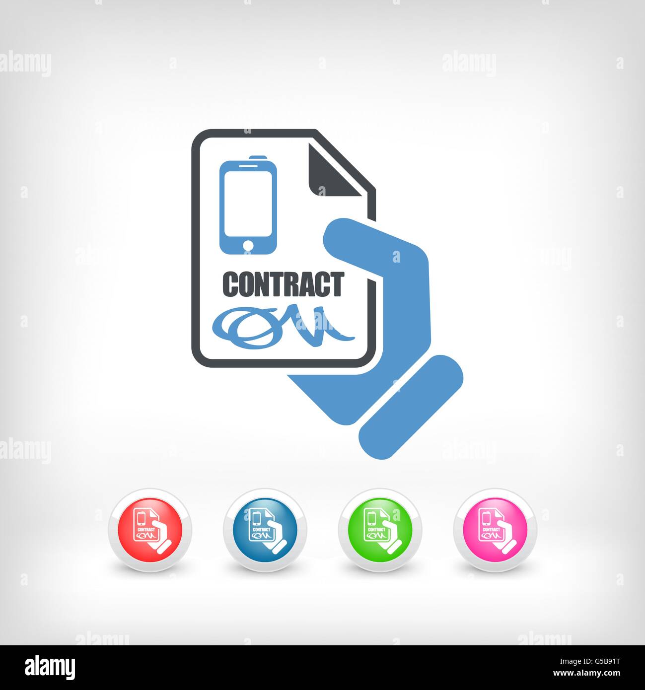 Smartphone contract icon Stock Vector Image & Art - Alamy