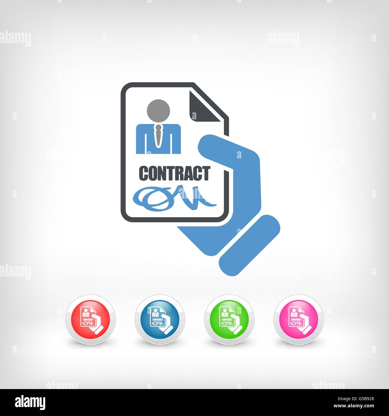 Worker contract signed icon Stock Vector Image & Art - Alamy