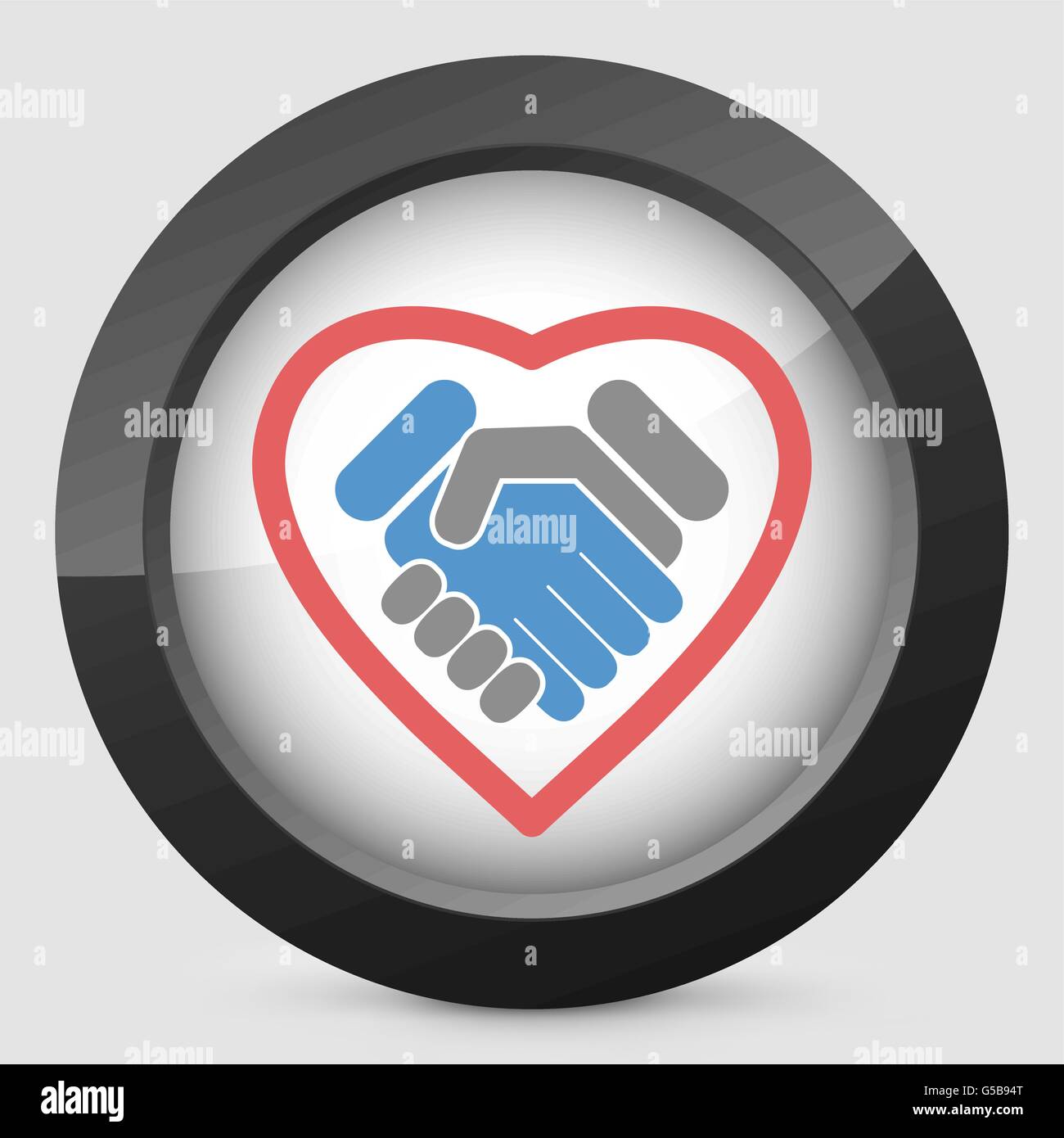 Love handshake minimal icon Stock Vector Image & Art - Alamy