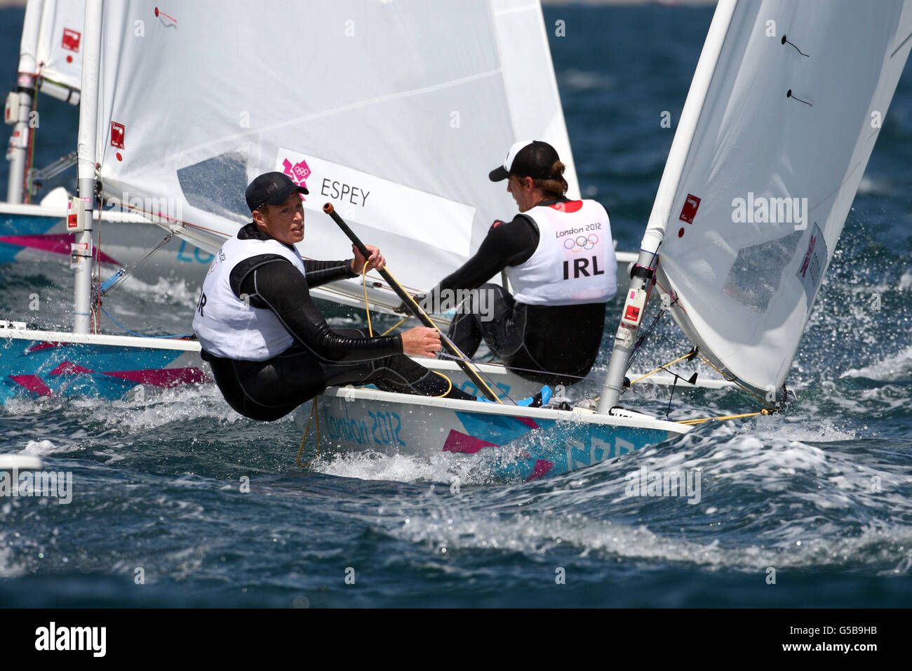 Great Britain's Paul Goodison (left) and Ireland's James Espey in ...