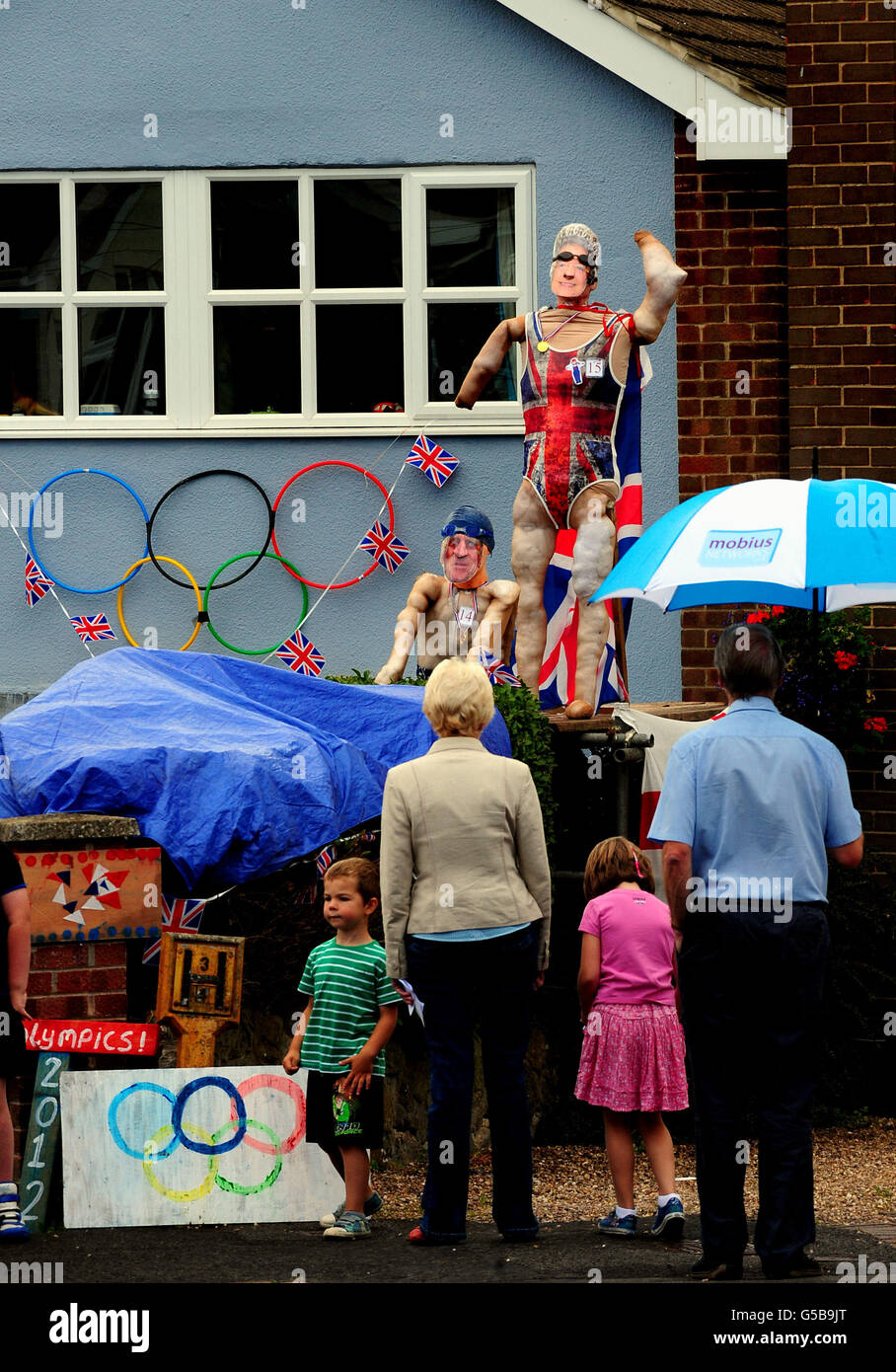 Scarecrow display entitled Jub-Olympics at the Heather Scarecrow ...