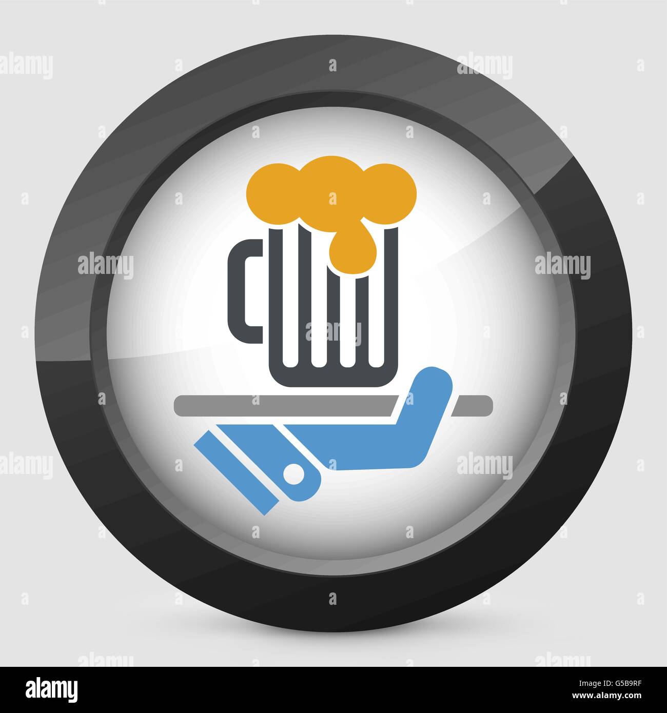 Waiter serving beer icon Stock Vector Image & Art - Alamy