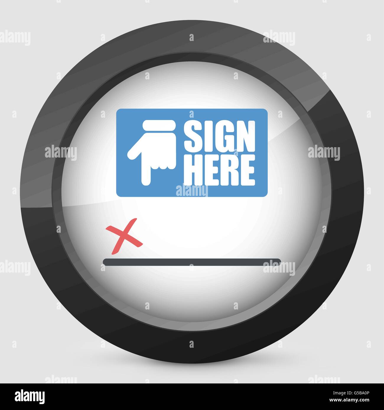 Sign on document icon Stock Vector Image & Art - Alamy