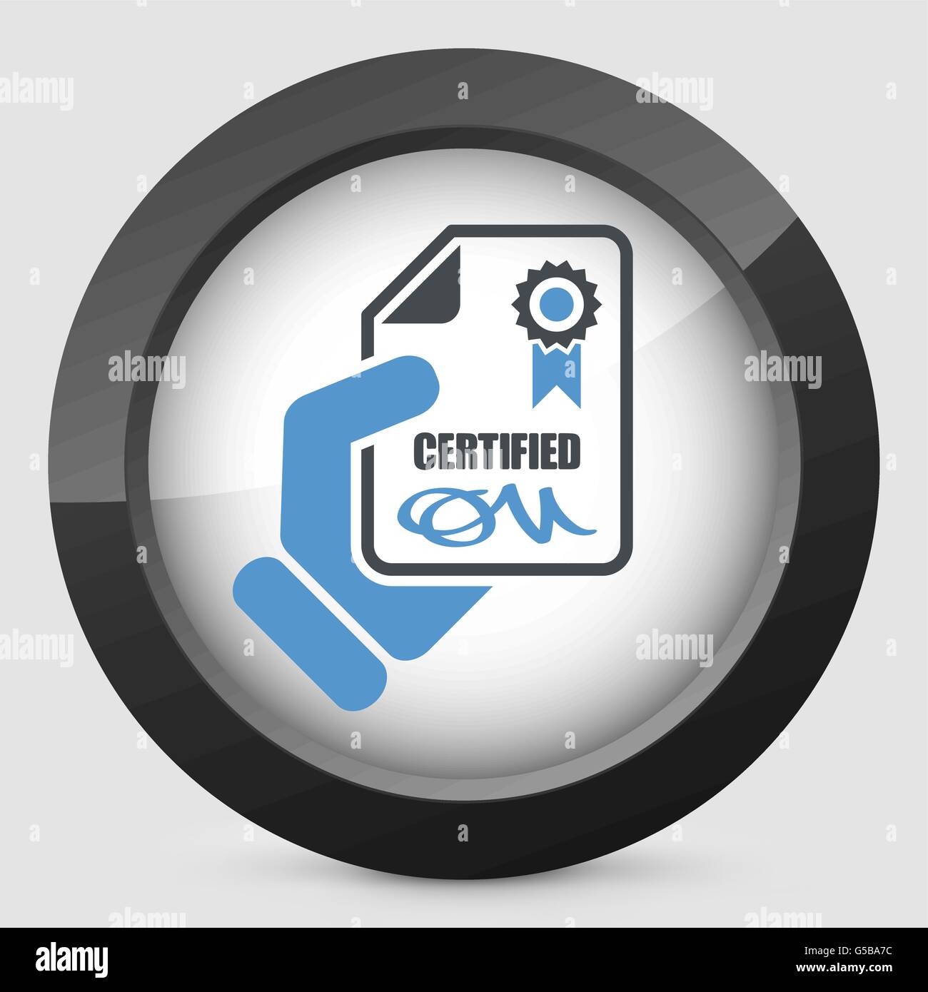 Certified document icon Stock Vector Image & Art - Alamy