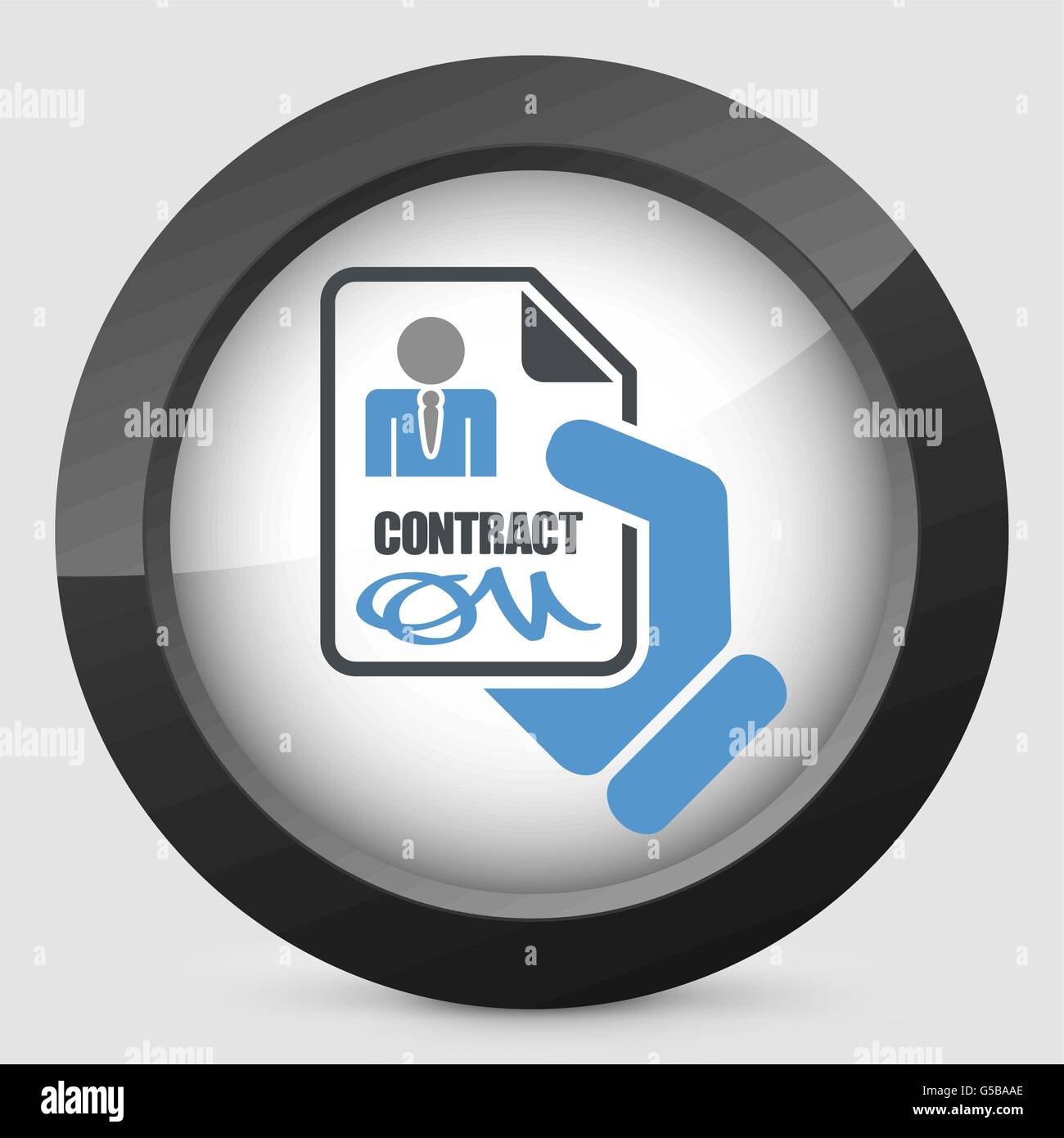 Worker contract signed icon Stock Vector Image & Art - Alamy