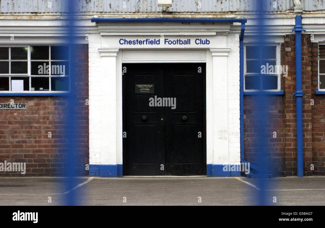 Saltergate, the home of Chesterfield Football Club. The Club faces a ...