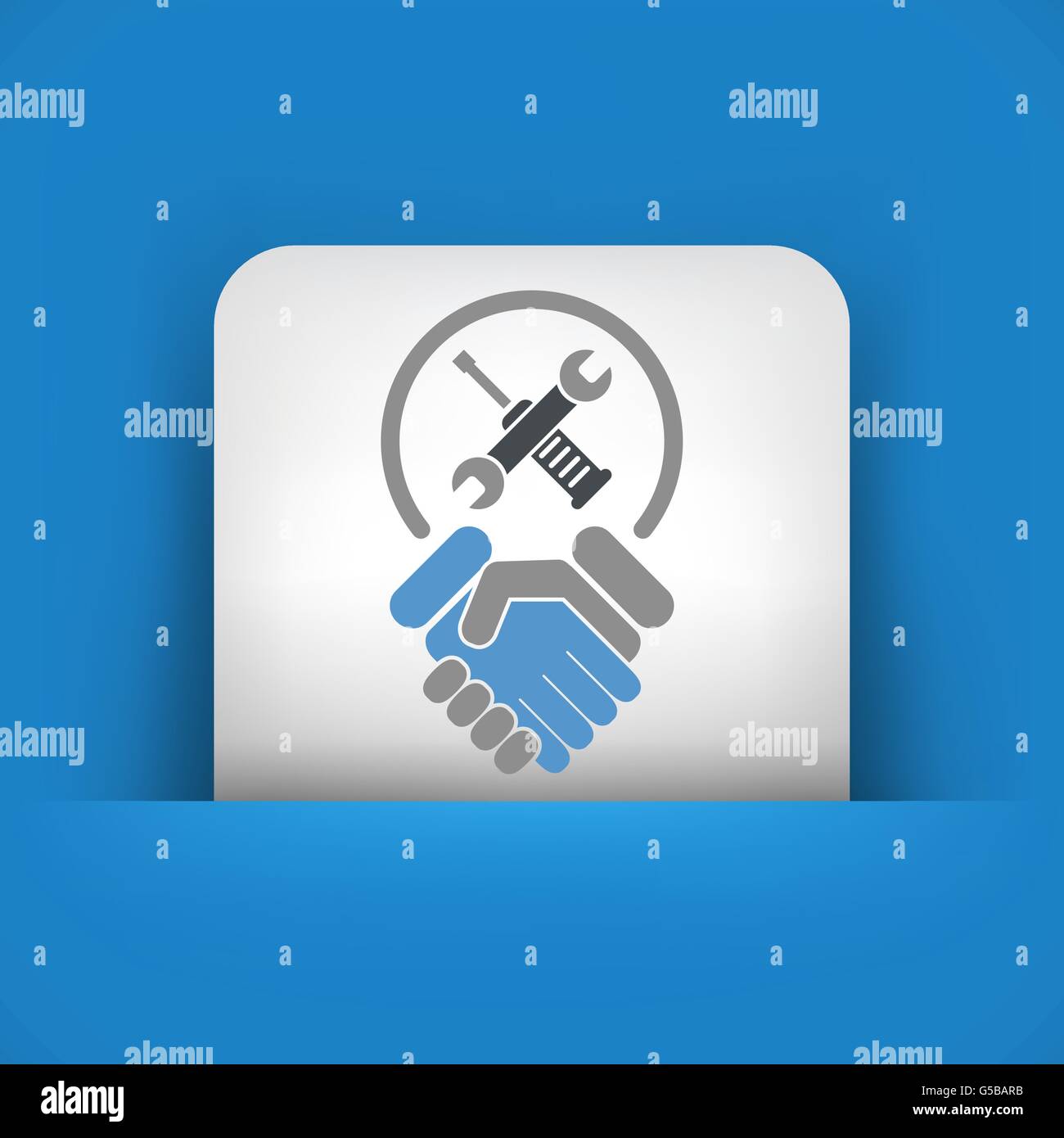 Worker handshake icon Stock Vector Image & Art - Alamy