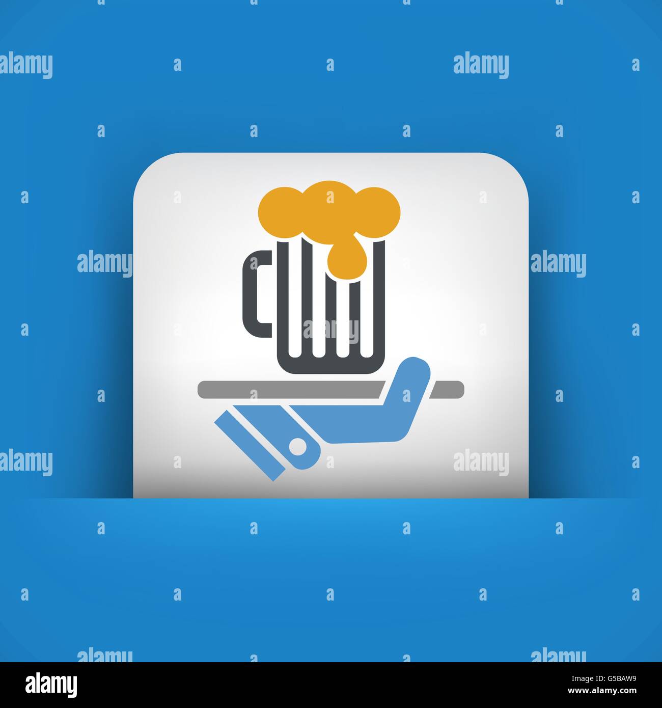 Waiter serving beer icon Stock Vector Image & Art - Alamy