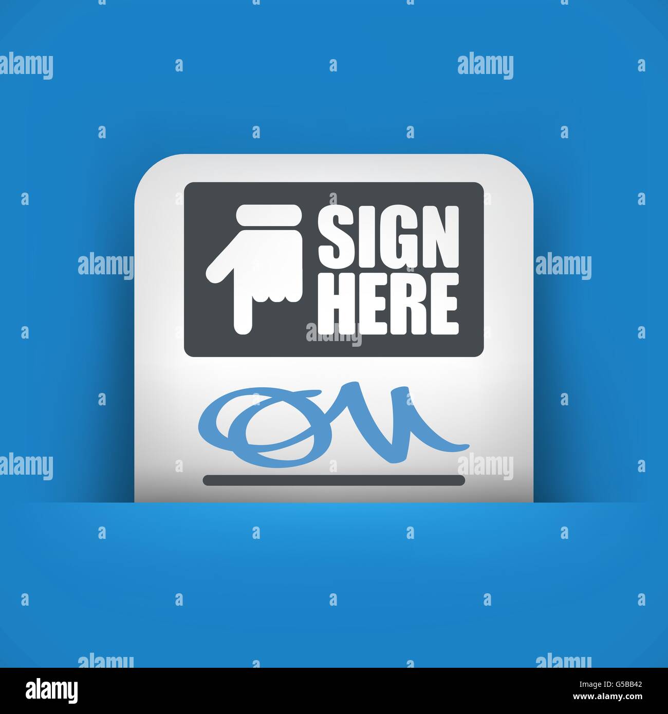 Sign on document icon Stock Vector Image & Art - Alamy