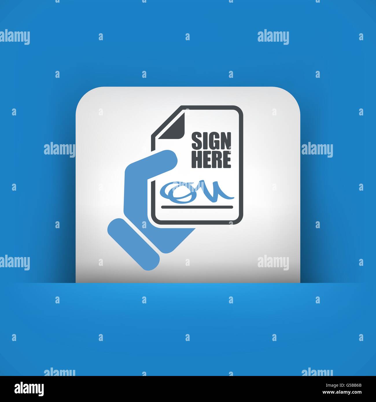 Sign on document icon Stock Vector Image & Art - Alamy