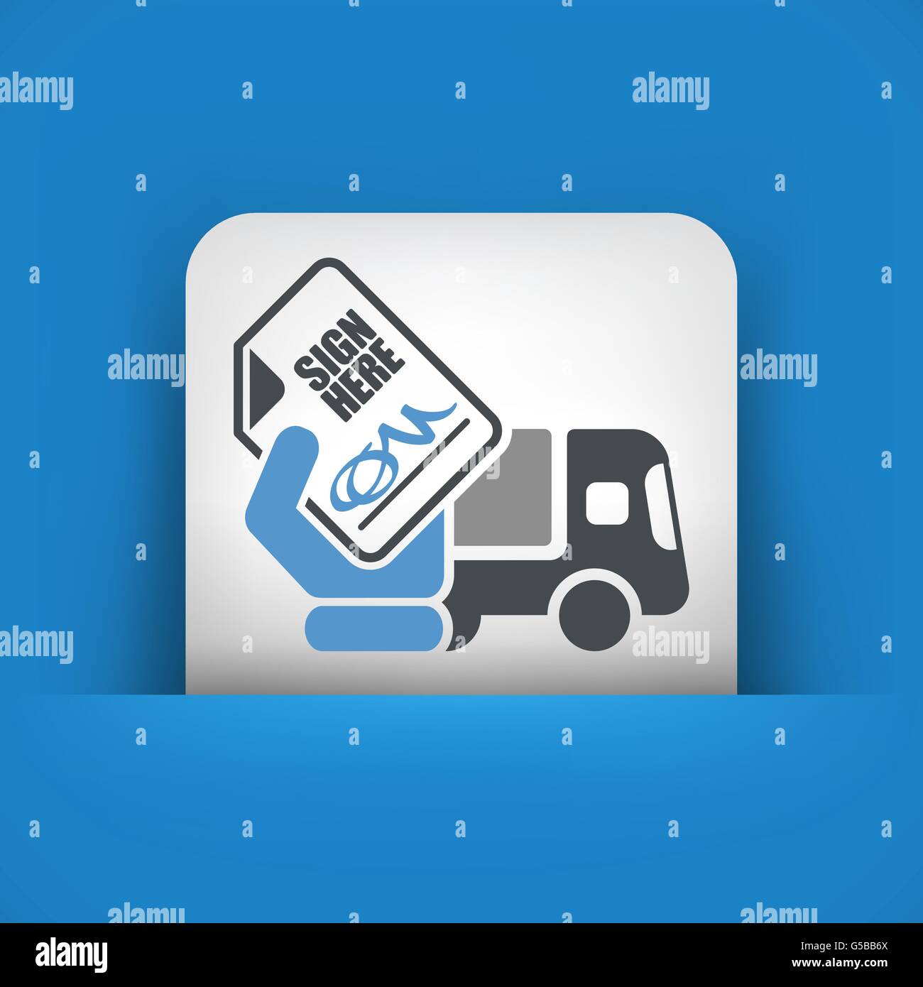 Courier delivery van note Stock Vector Images - Alamy