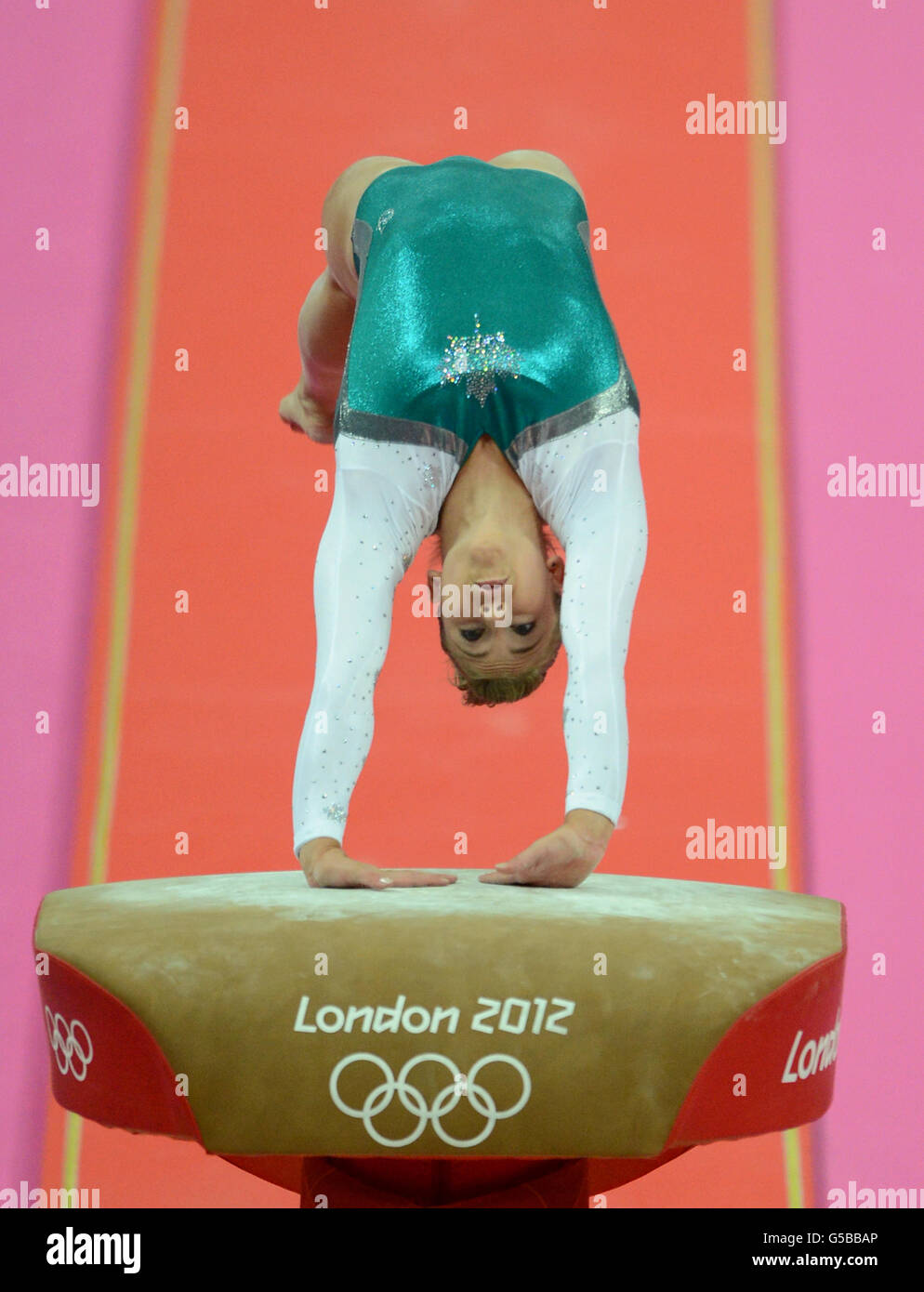 Canada's Dominique Pegg competes on the vault during the Artistic ...