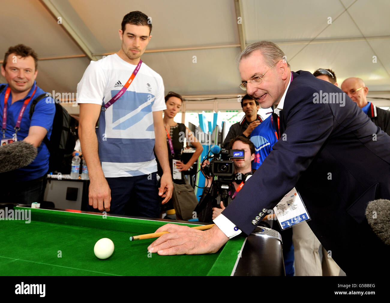 The President of the International Olympic Committee Dr Jacques Rogge ...