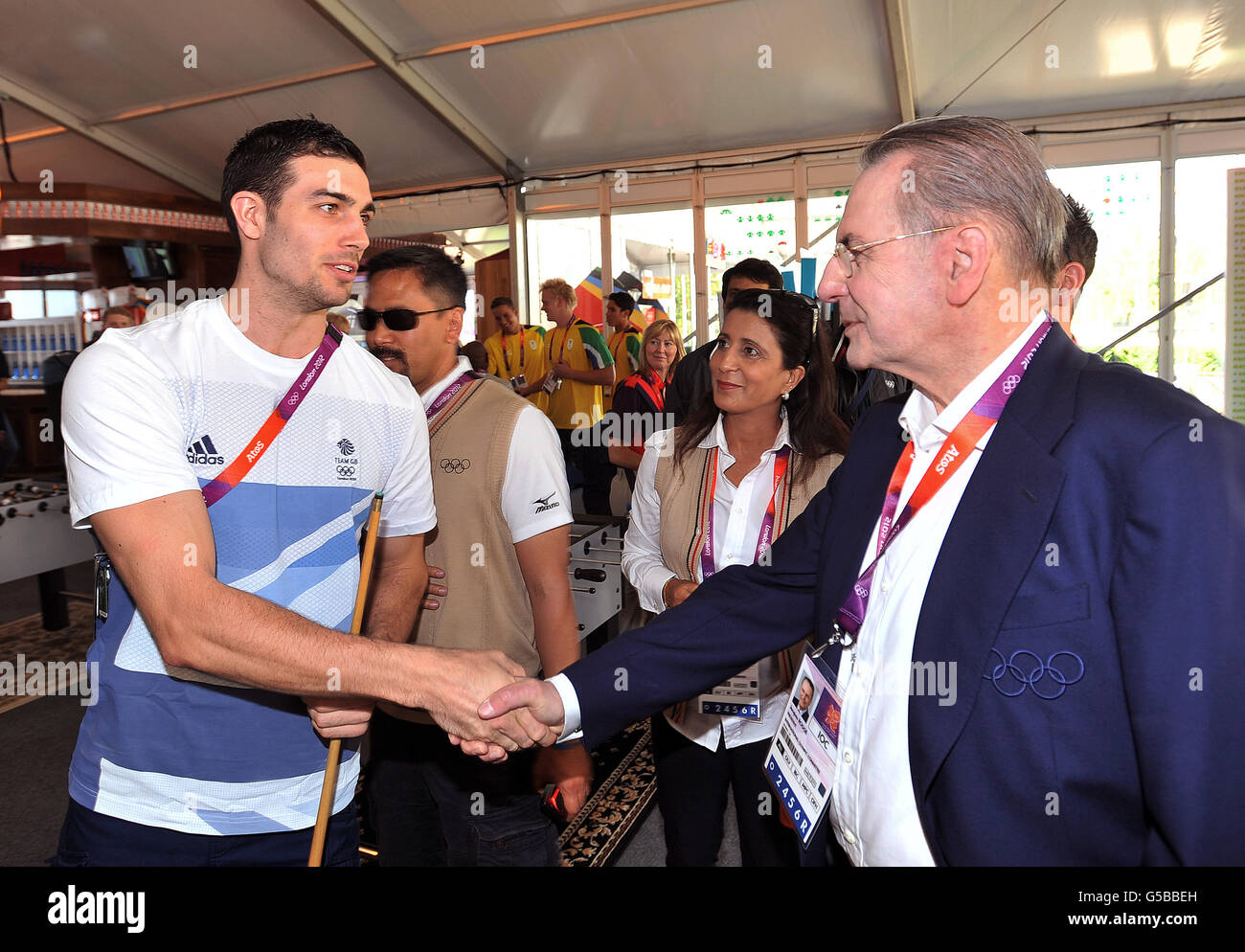 The President of the International Olympic Committee Dr Jacques Rogge ...