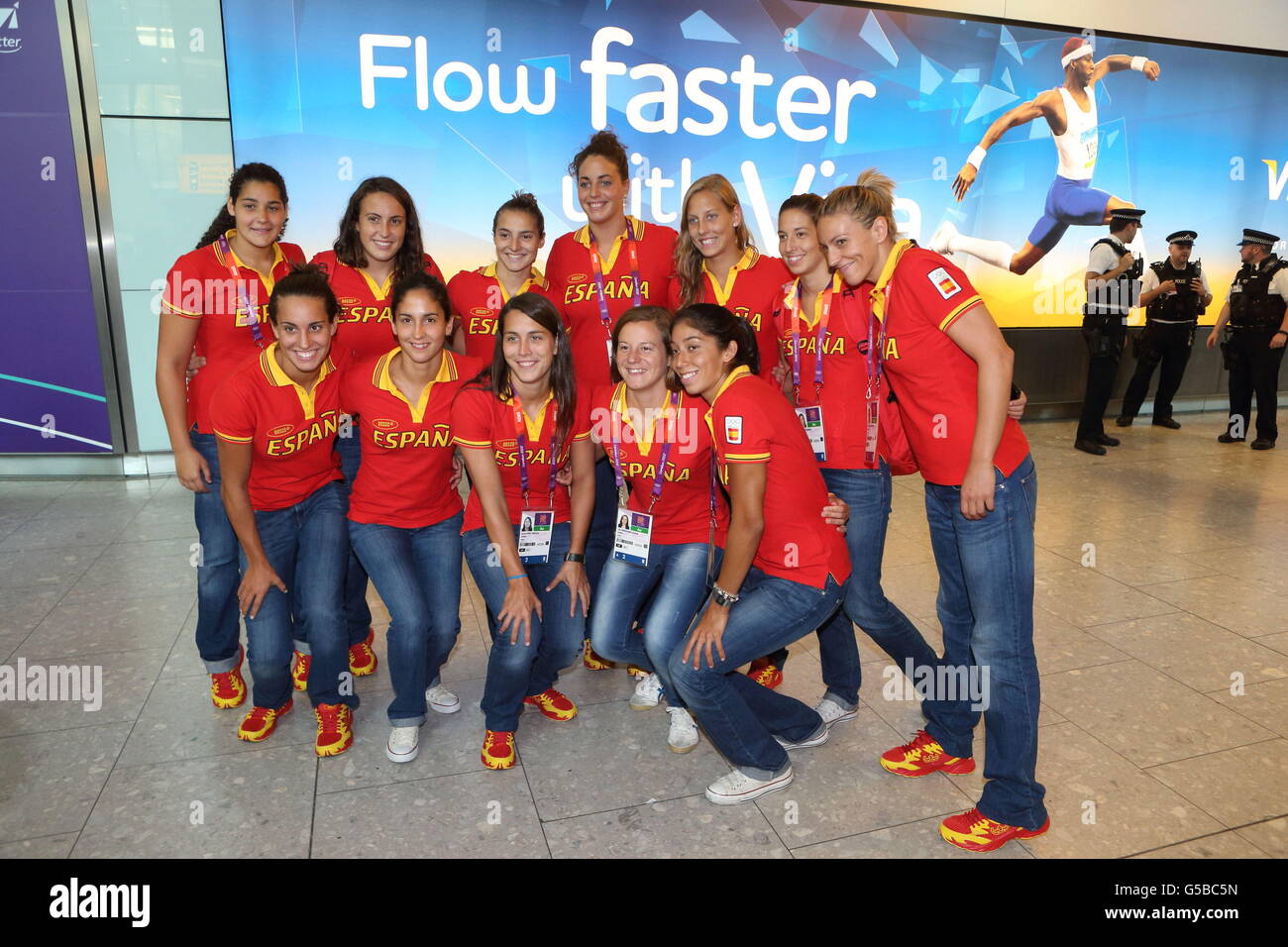 Olympic team arrivals at heathrow airport hi-res stock photography and ...