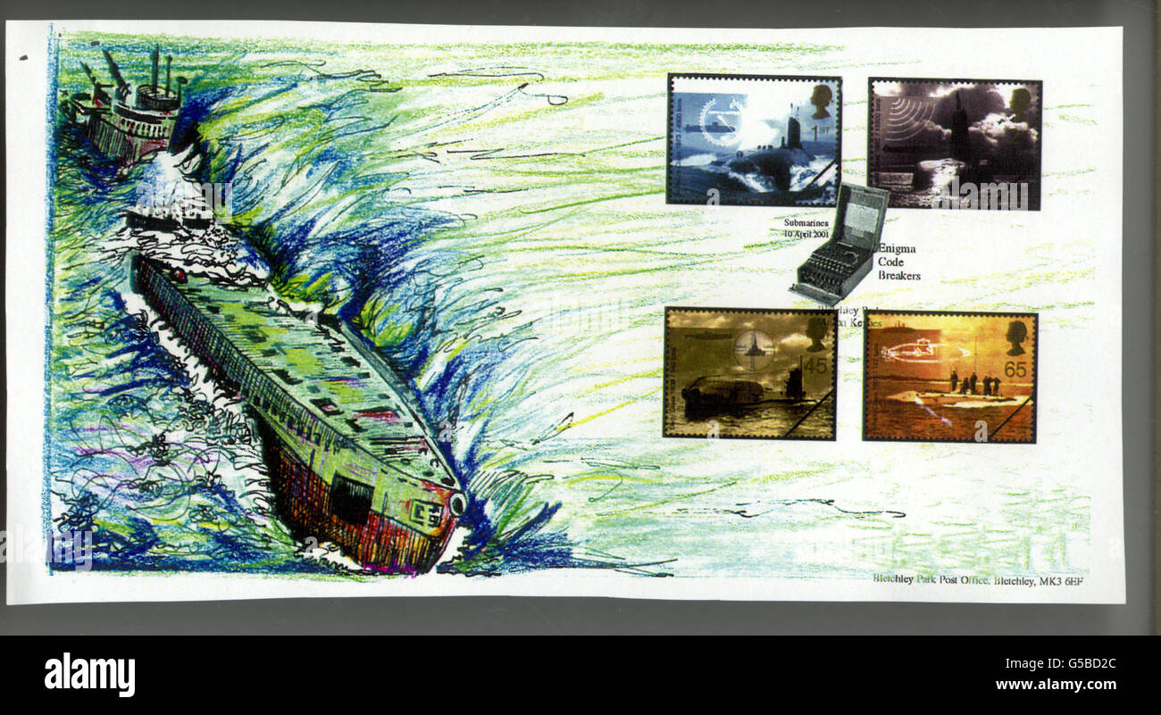 An exclusive first day cover to be issued on April 10 by Bletchley Park ...