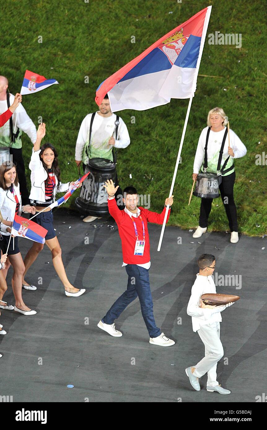 Led by flagbearer novak djokovic hi-res stock photography and images ...