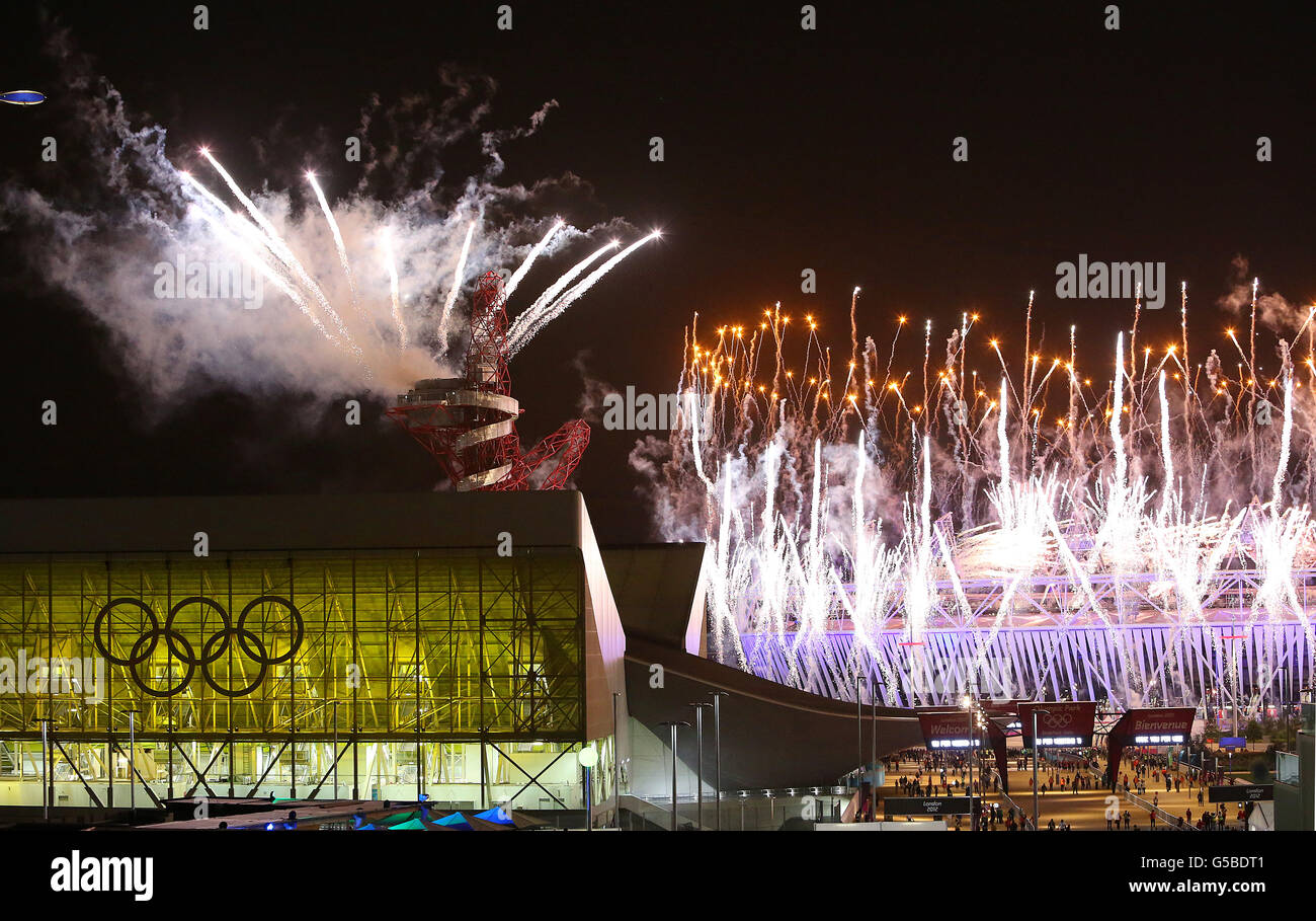 Olympics stadium 2012 fireworks hi-res stock photography and images - Alamy
