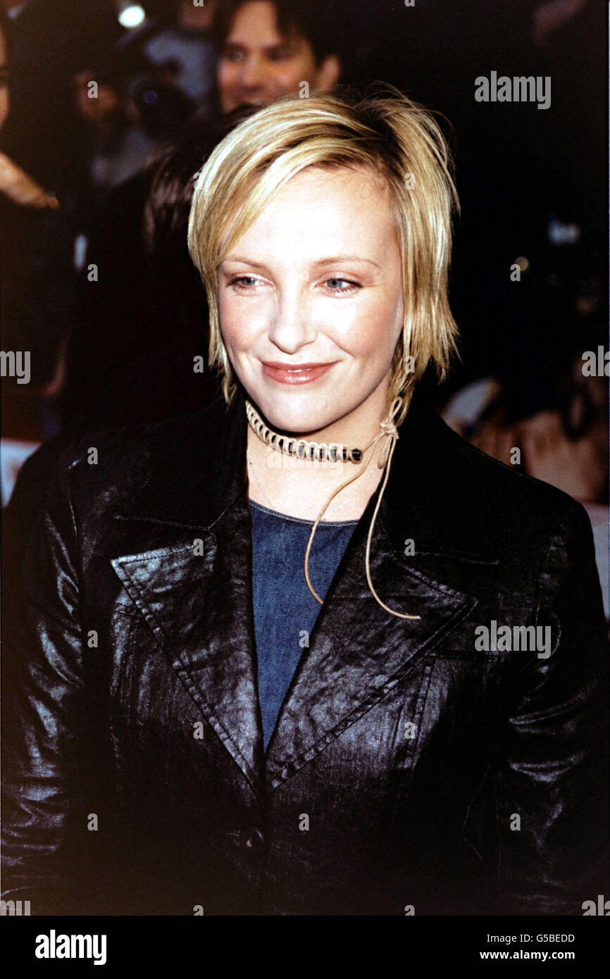 Smiling celebrity head shoulders black leather jacket film premiere hi ...