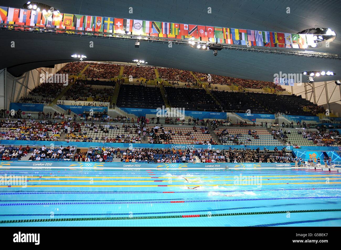 London Olympic Games - Day 2. General view of the Women's 100m ...