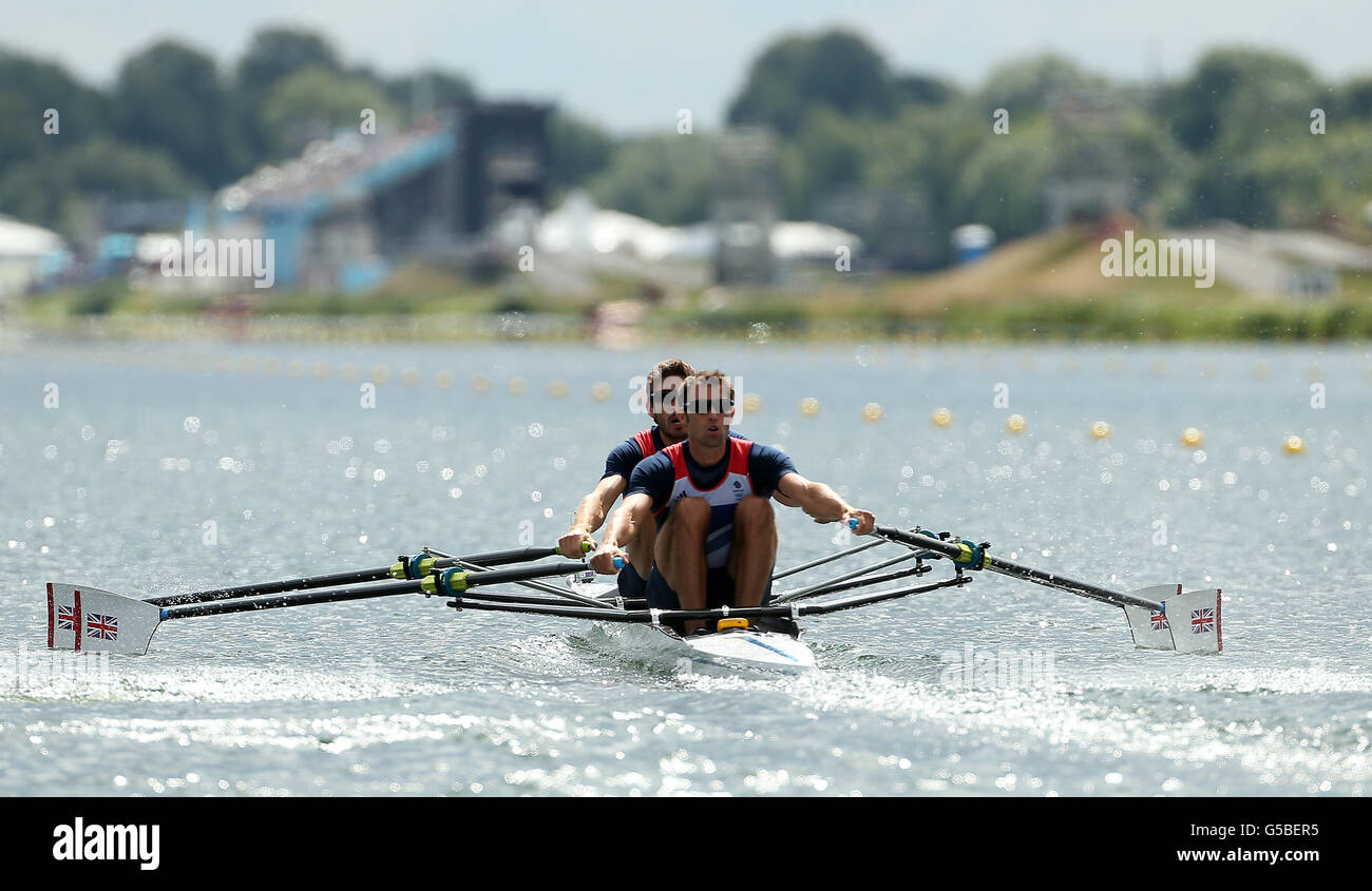 Great Britain's Mark Hunter (right) and Zac Purchase in action in their ...
