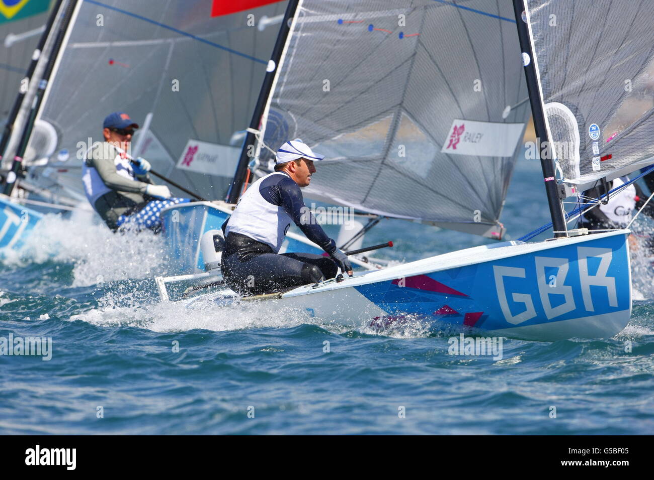 London Olympic Games - Day 2. Great Britain's Ben Ainslie competes in ...