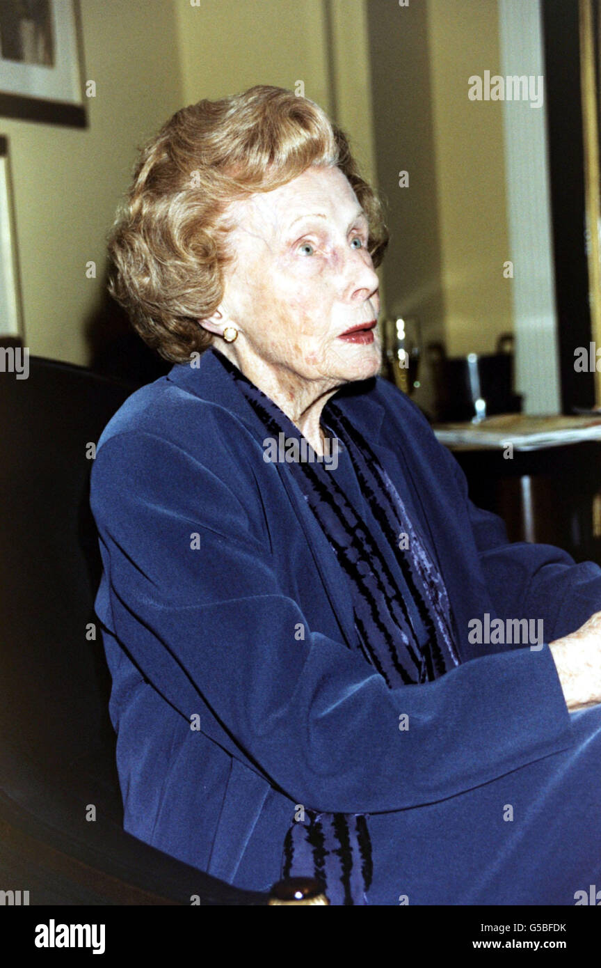 Barbara Castle at the Oldie of the Year Awards at Simpson's in the ...