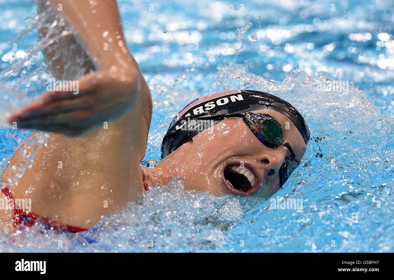 USA's Breeja Larson during practice before the Women's 100m ...