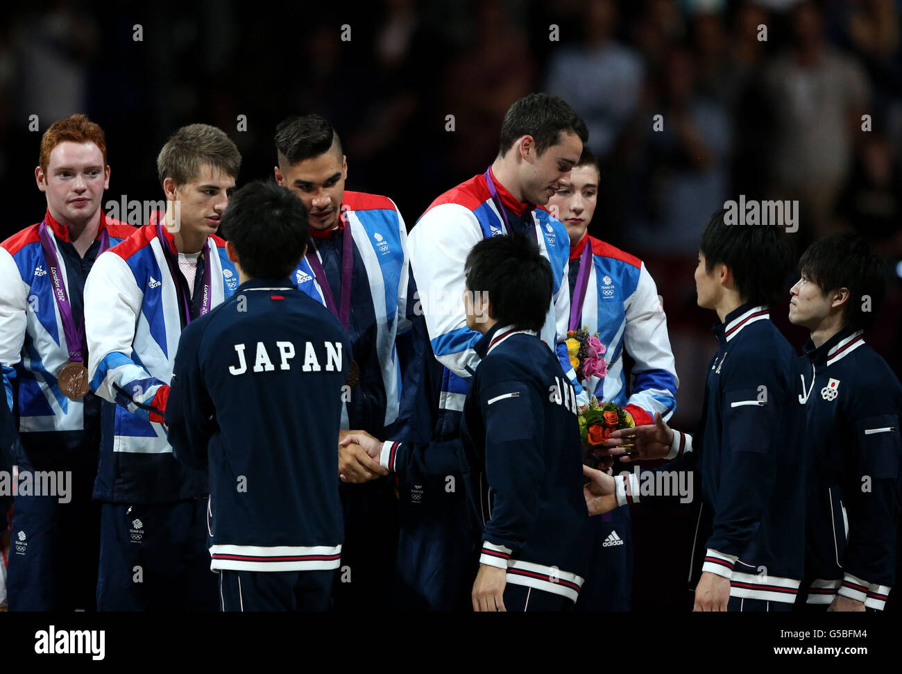 Great Britain's (from left to right) Daniel Purvis, Max Whitlock, Louis ...