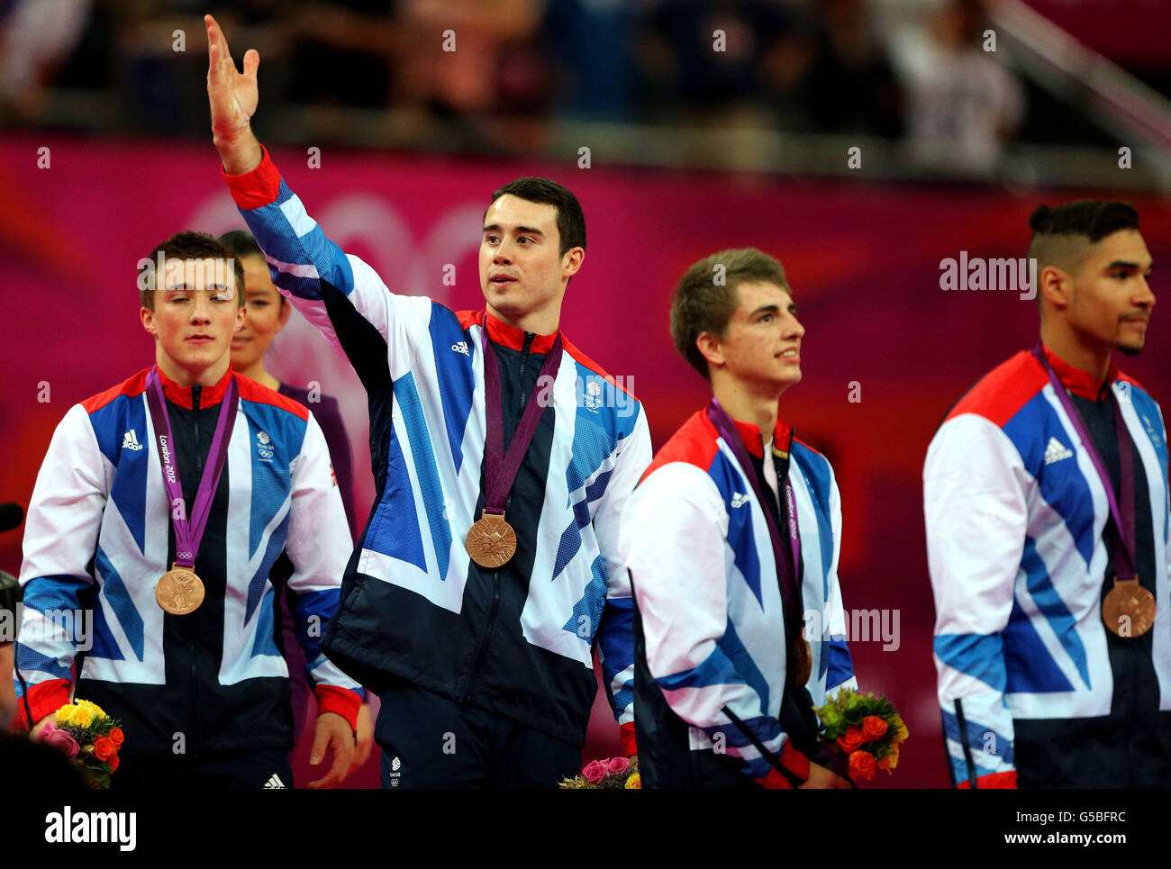 Great Britain's (from left to right) Sam Oldham, Kristian Thomas, Max ...