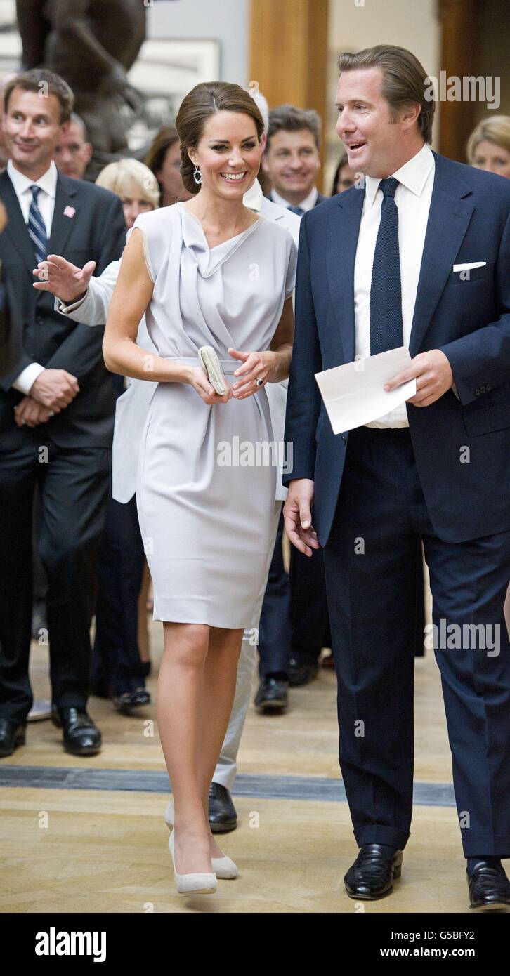 The Duchess of Cambridge walks with Jonathan Goodwin of the Founders ...