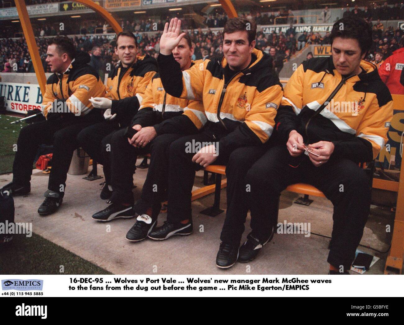 Wolves new manager mark waves fans dug out game hi-res stock ...