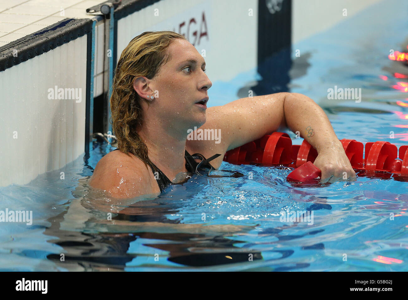 Great Britain's Gemma Spofforth looks dejected after finishing 5th in ...